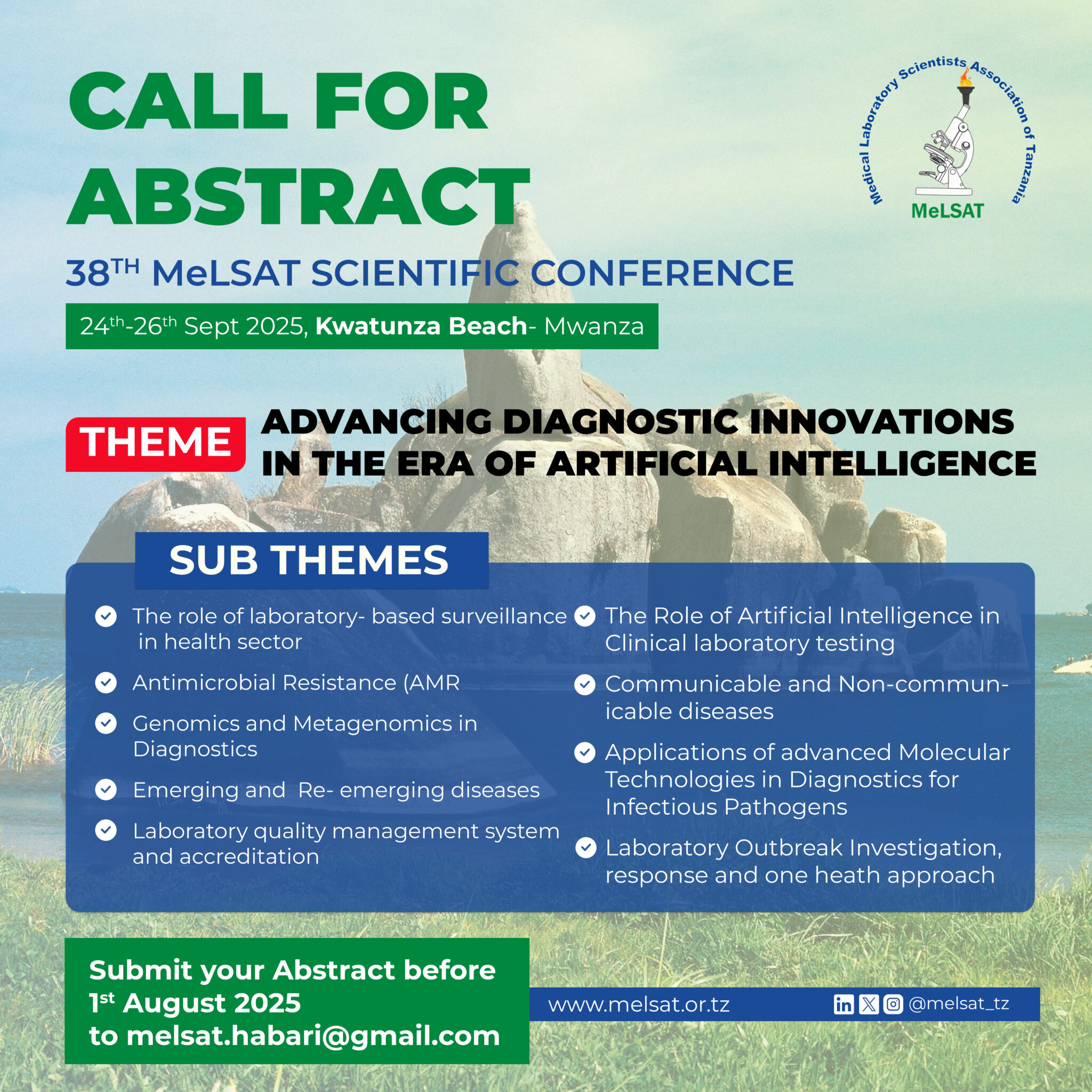 Call for Abstract – 38th MeLSAT Scientific Conference 2025, Mwanza ...